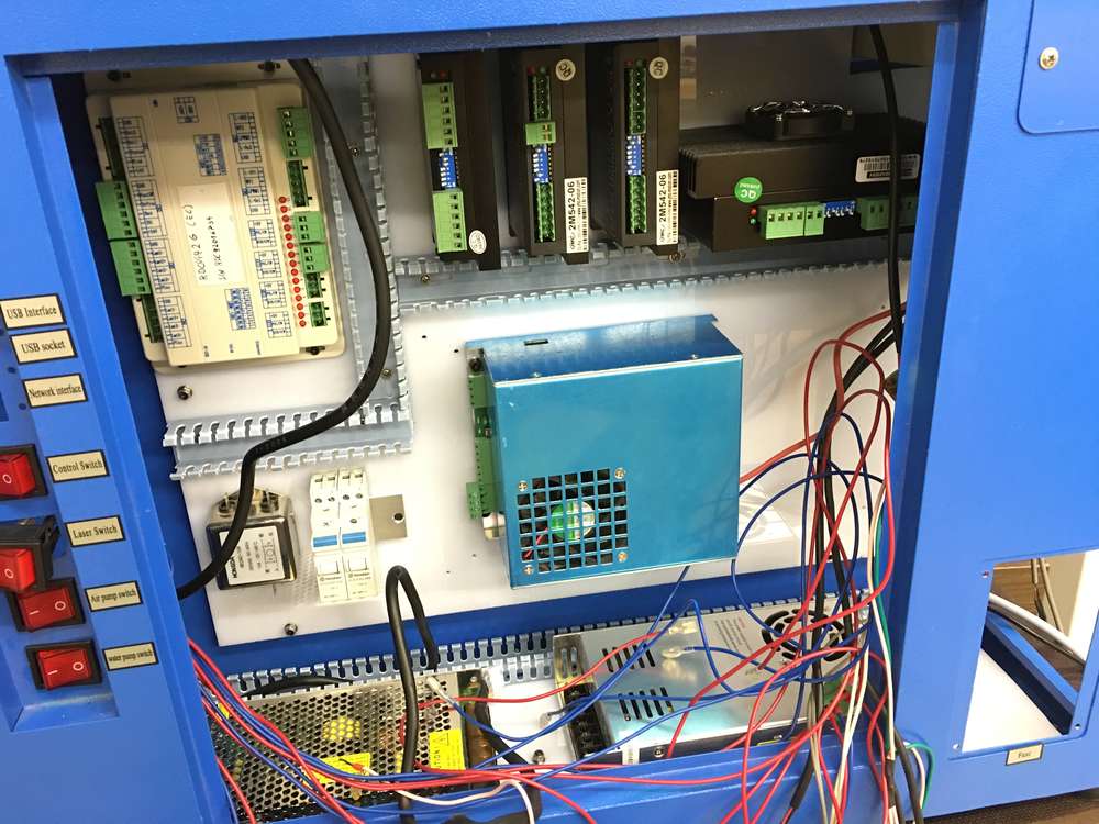 China 50W laser Z Axis motor setup.